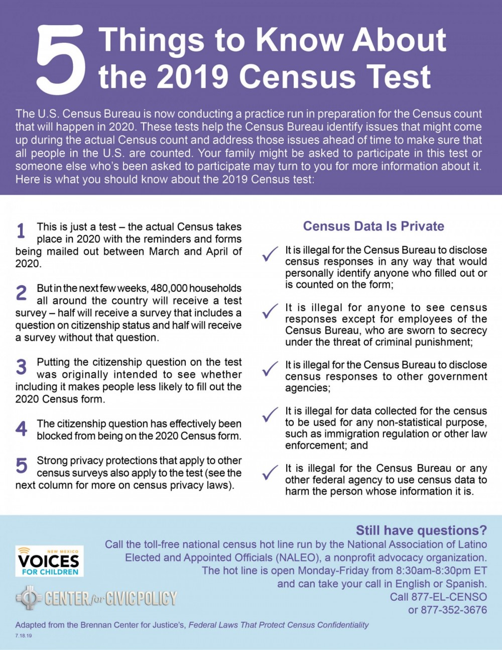Five things to know about the 2019 Census test – New Mexico Voices for ...